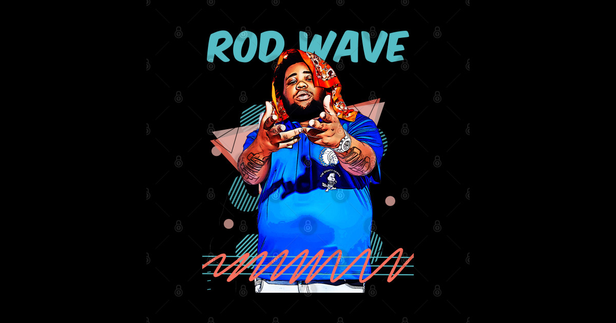 Retro Vintage Rod Wave Fan Art Design - Rod Wave - Sticker | TeePublic