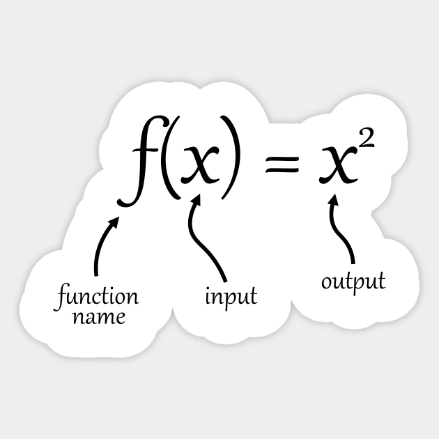 function notation definition - Function Notation - Sticker | TeePublic