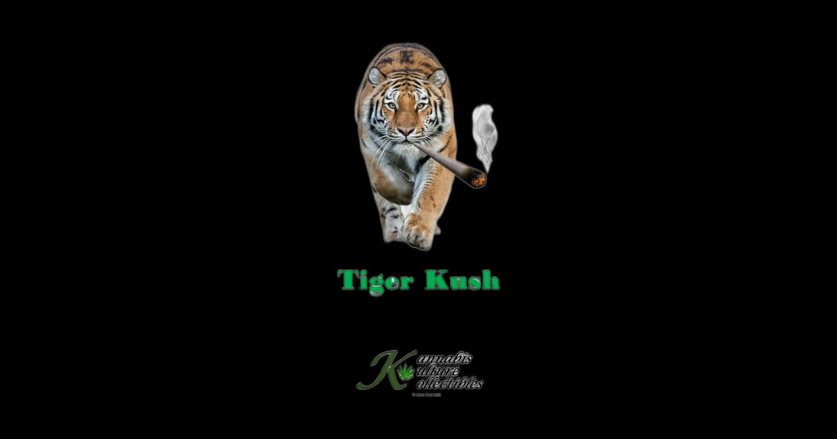 Tiger Kush - Black Cannabis - Sticker | TeePublic