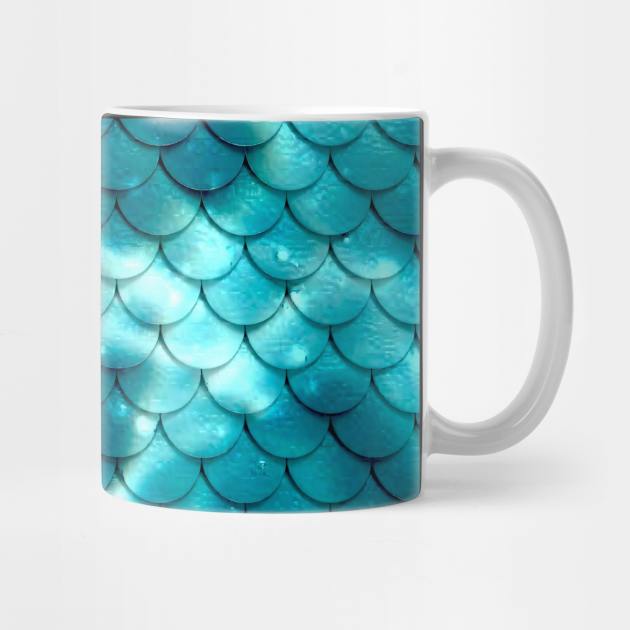 Mermaid Scale Aquatic Pattern - Mermaid - Mug | TeePublic