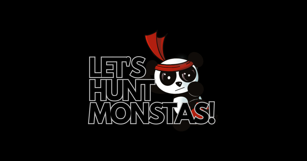 Let's Hunt Monsters - Wushu (Karate) Panda - Panda - Sticker | TeePublic
