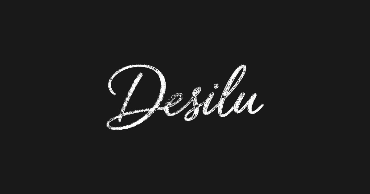 Elegant Black and White Desilu Font Handwriting Typography Modern ...