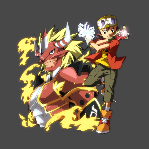 Fire power - Digimon - T-Shirt | TeePublic