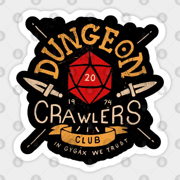 Dungeon Crawlers Club - Gygax - Sticker | TeePublic