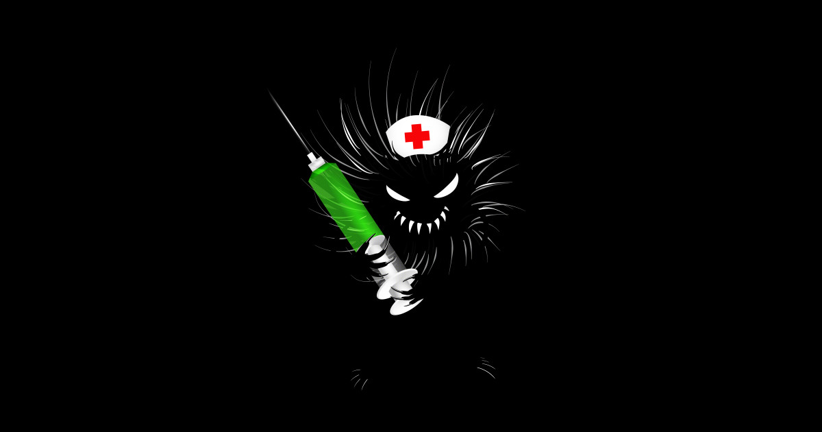 Funny Evil Bug Nurse With Syringe - Evil Nurse - Magnet | TeePublic