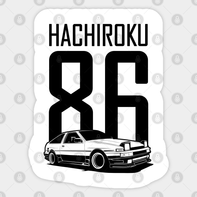 Toyota AE86 Hachiroku - Toyota Ae86 Hachiroku - Sticker | TeePublic