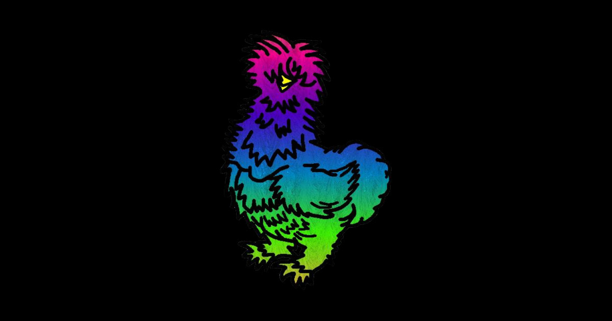Psychedelic Silkie Chicken - Silkie Chicken - Magnet | TeePublic