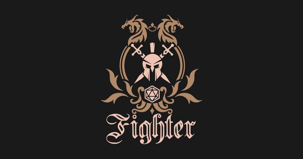 D&D Fighter Simple Class Emblem - Fighter Class - T-Shirt | TeePublic