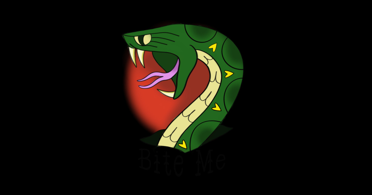 Bite me - Snake - Sticker | TeePublic