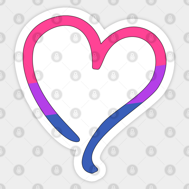 Bisexual Pride Flag Heart - Bisexual Pride Flag - Sticker | TeePublic