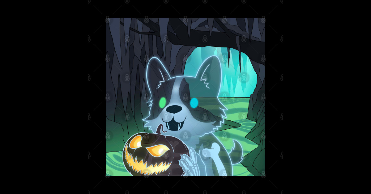 Spooky Ghost Corgi - Corgi - Sticker | TeePublic