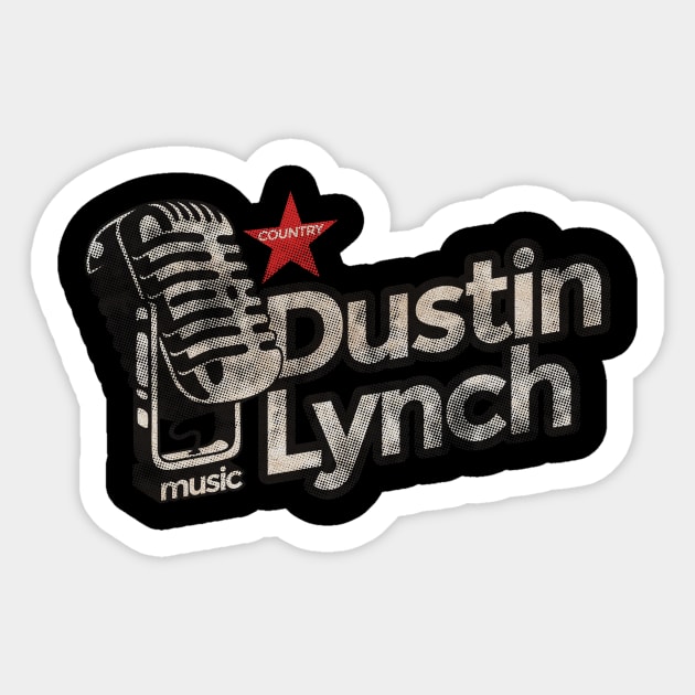 Dustin Lynch - Vintage Microphone - Dustin Lynch - Sticker | TeePublic