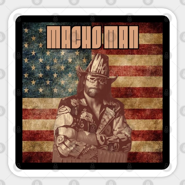 Macho Man / Wrestling Style - Macho Man - Sticker | TeePublic