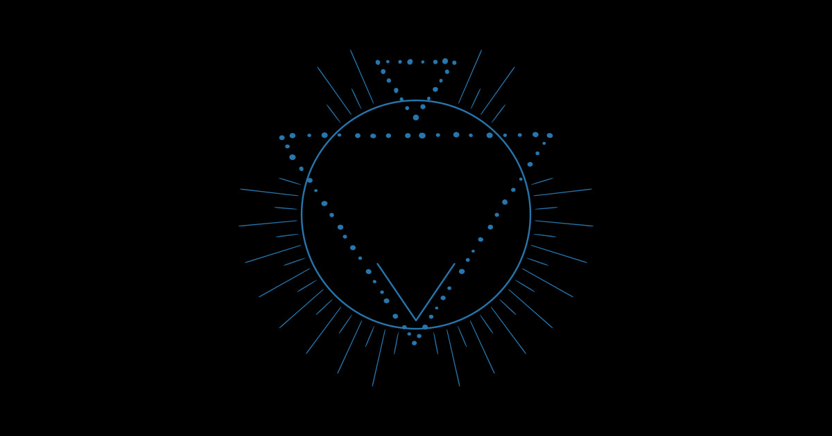 Blue Sacred Circle - Geometry - Sticker | TeePublic