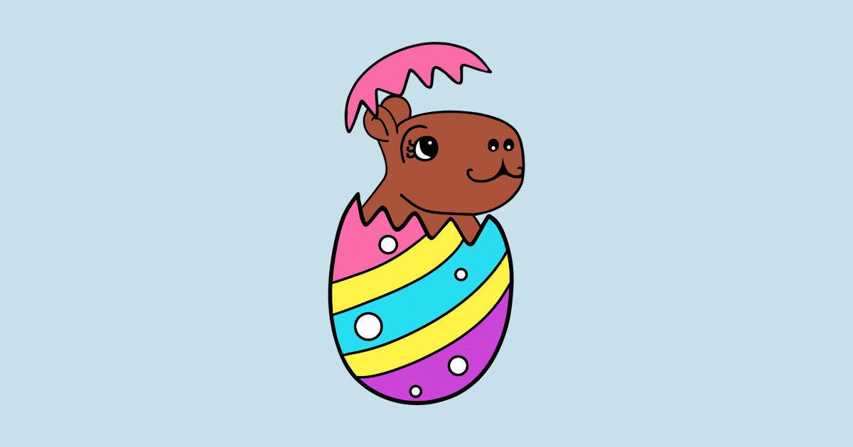EASTER EGGS DESIGNS Cute Easter Capybara Art - Easter Eggs Designs - T ...