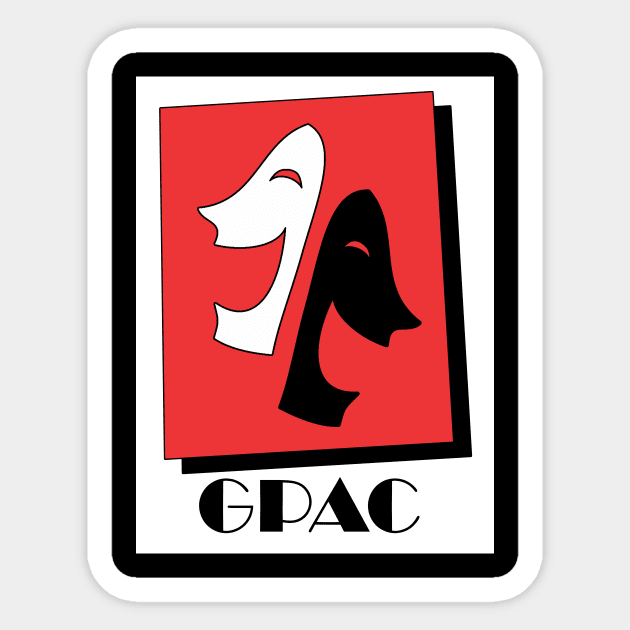 GPAC Logo Black Text - Gpac - Sticker | TeePublic