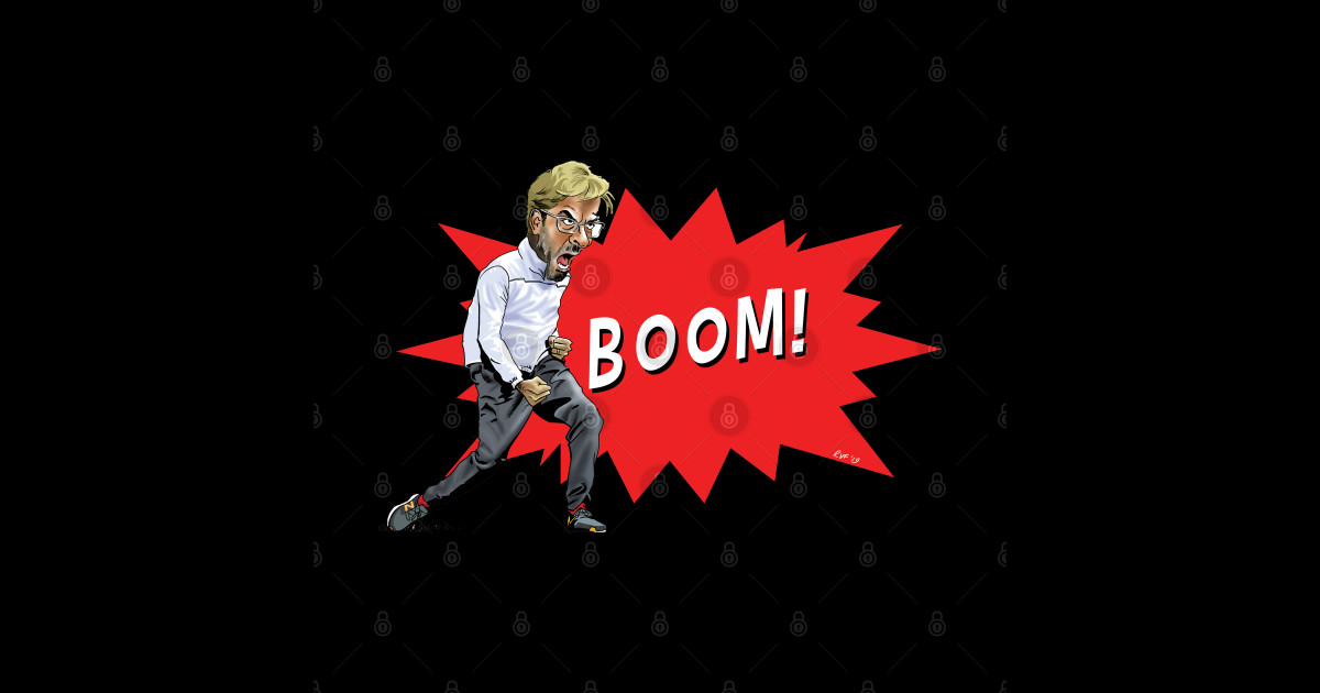 Jurgen Klopp cartoon - Liverpool Fc - Sticker | TeePublic