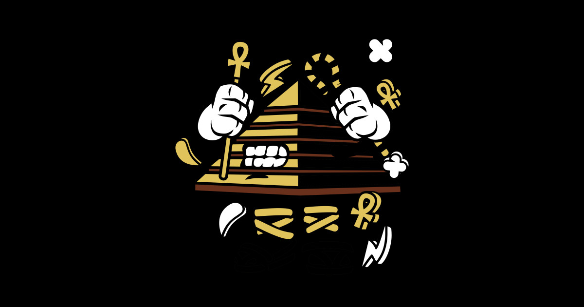Angry egyptian pyramid - Egyptian Pyramid - Sticker | TeePublic