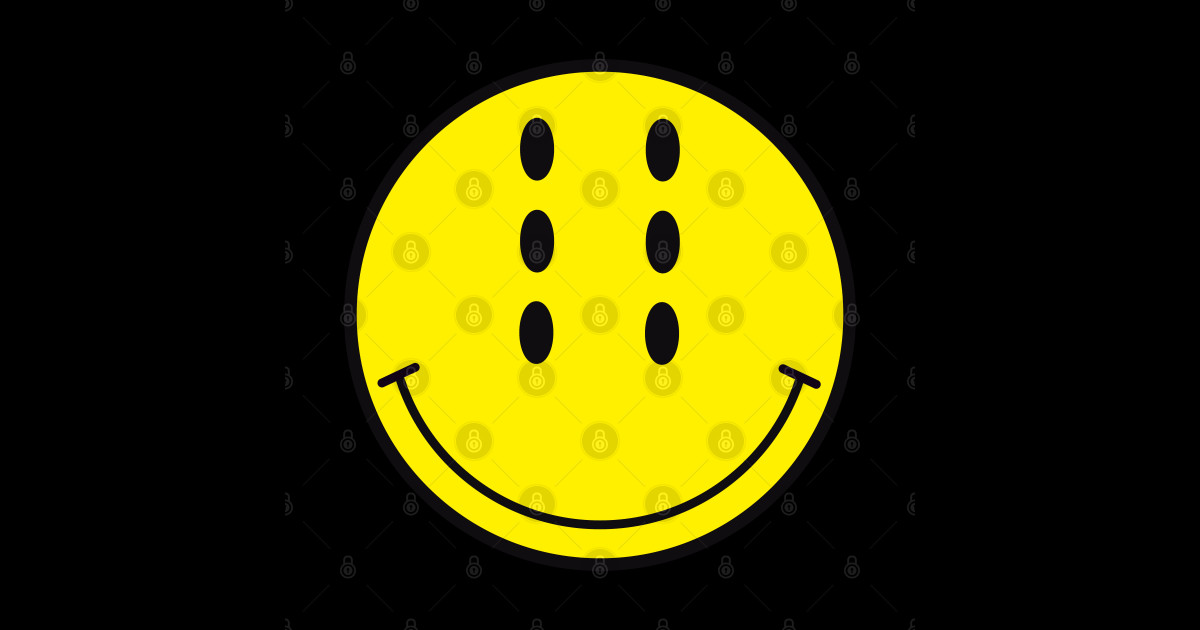 Six-Eyed Smiley Face - Smiley Face - Sticker | TeePublic