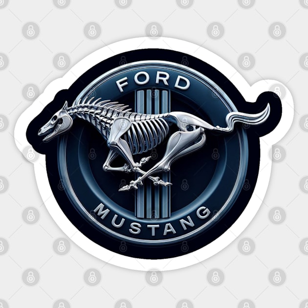 Skeleton Ford Mustang - Ford Mustang - Sticker | TeePublic