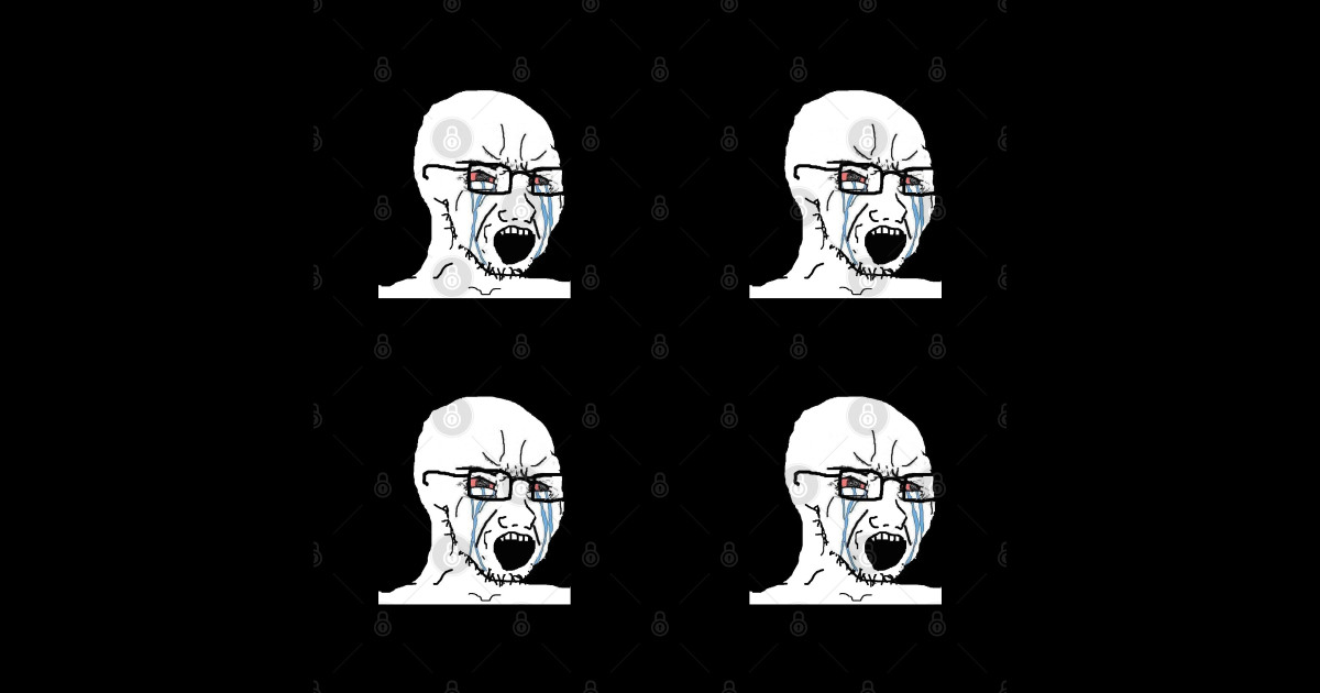 Crying Wojak - Wojak Meme - Sticker | TeePublic