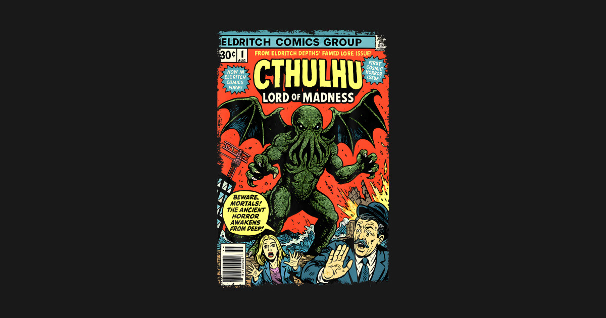 Cthulhu Lord Of Comic Book Cover - Cthulhu Comic Cover - T-Shirt ...