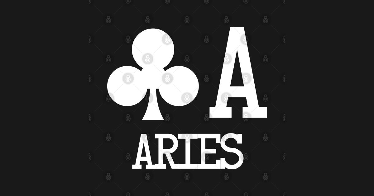 Club Ace Card Aries White - Ace Of Clubs - T-Shirt | TeePublic