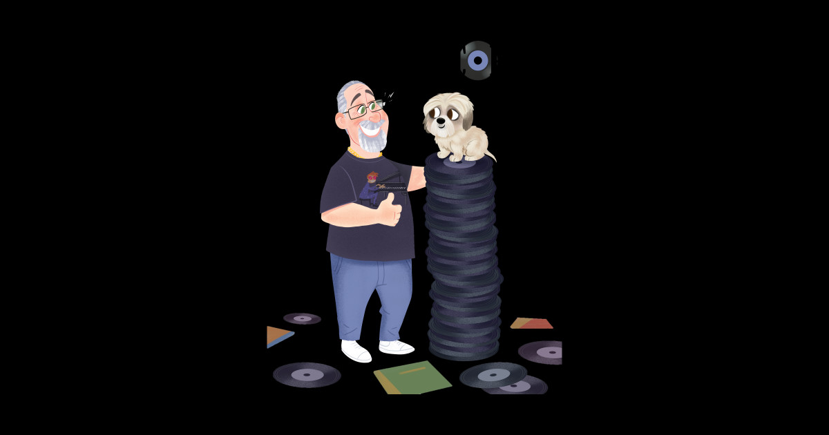 Wax Trax Cartoon Sticker | Produced by David Rosen