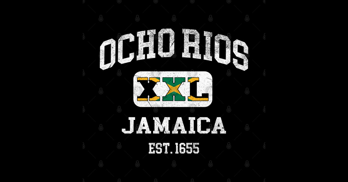 Ocho Rios, Jamaica - XXL Athletic design - Ocho Rios - Sticker | TeePublic