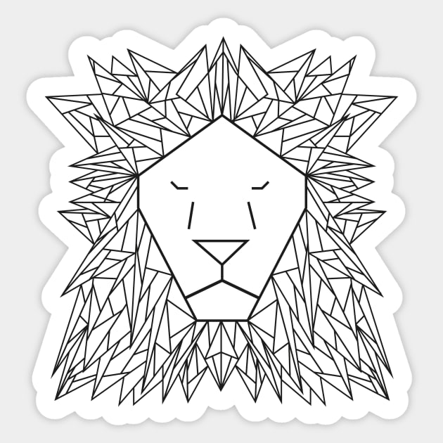 geometric lion simple