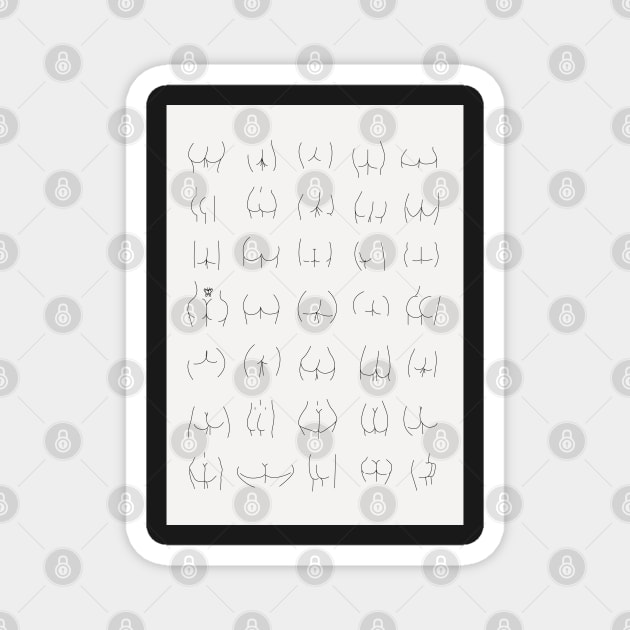 Funny Butts - Types of Bums - Butts Shapes and Sizes - Bums - Magnet ...