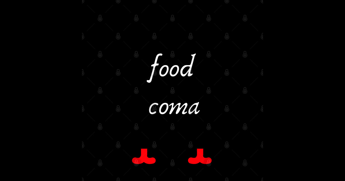 food coma text design - Food Coma - Sticker | TeePublic