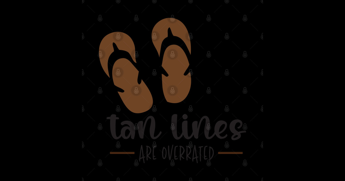TAN LINES ARE OVERRATED - Tan Lines - Sticker | TeePublic