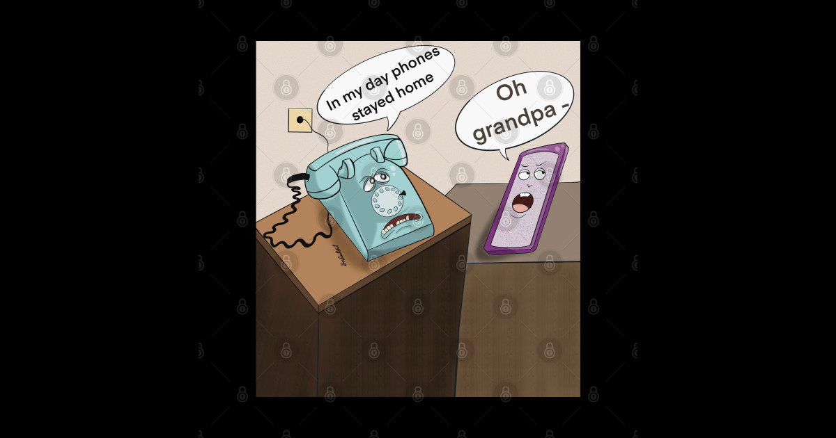Generational Phones - Humorous Gift - Sticker | TeePublic