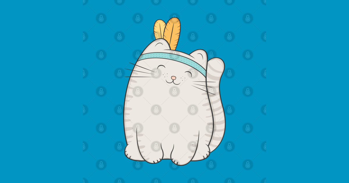 fin, the cat - Cute - T-Shirt | TeePublic