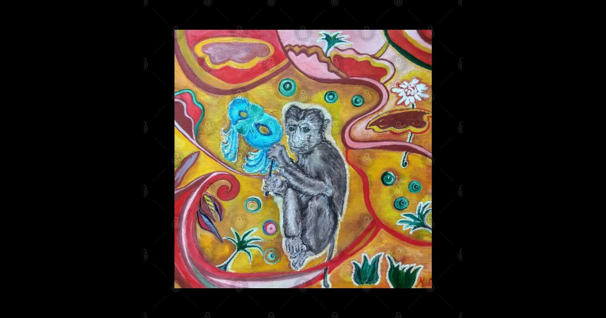 Monkey (Masquerade) - Monkey - Sticker | TeePublic