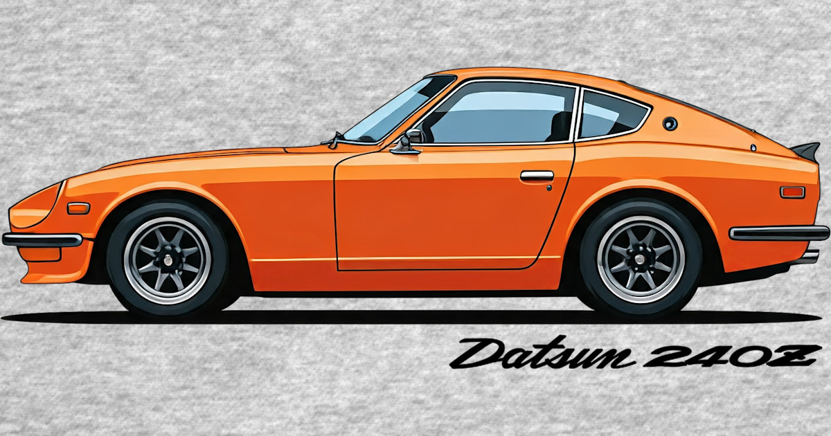 Datsun Fairlady 240z in Orange - 240z - T-Shirt | TeePublic