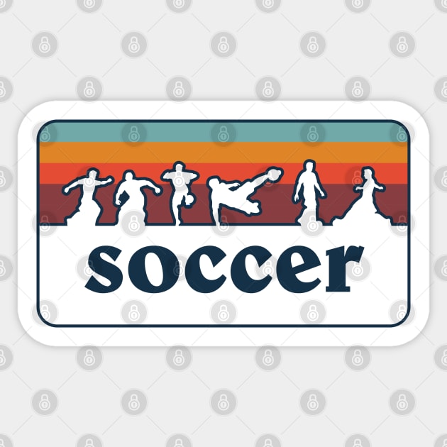 Retro Soccer Player - Retro - Sticker | TeePublic