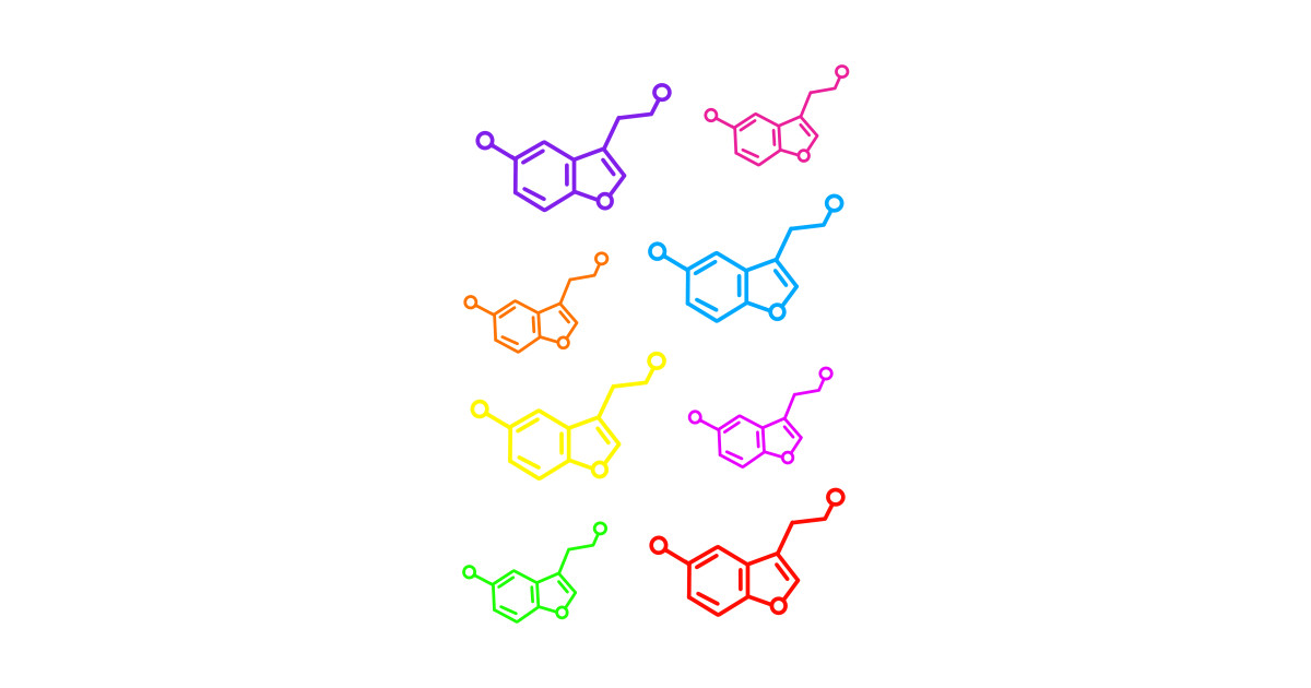 Serotonin Molecule Rainbow Pattern - Mental Awareness - If You Cant ...