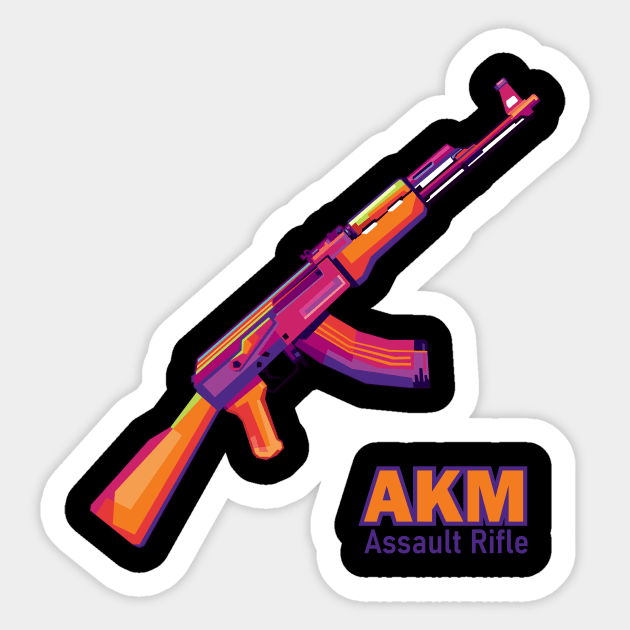 Akm assault rifle - Akmpubg - Sticker | TeePublic