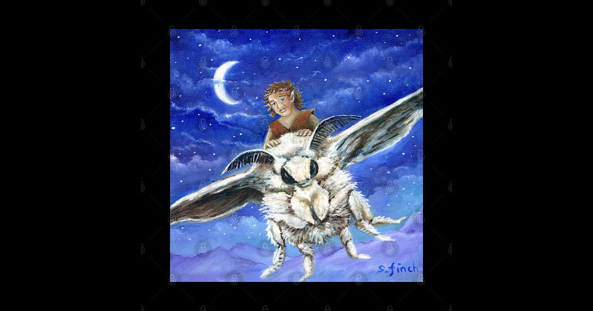 Elf Moth Rider - Moth Rider Fantasy - Sticker | TeePublic