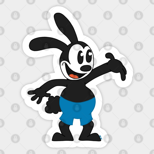 Oswald the Lucky Rabbit! - Oswald The Lucky Rabbit - Sticker | TeePublic