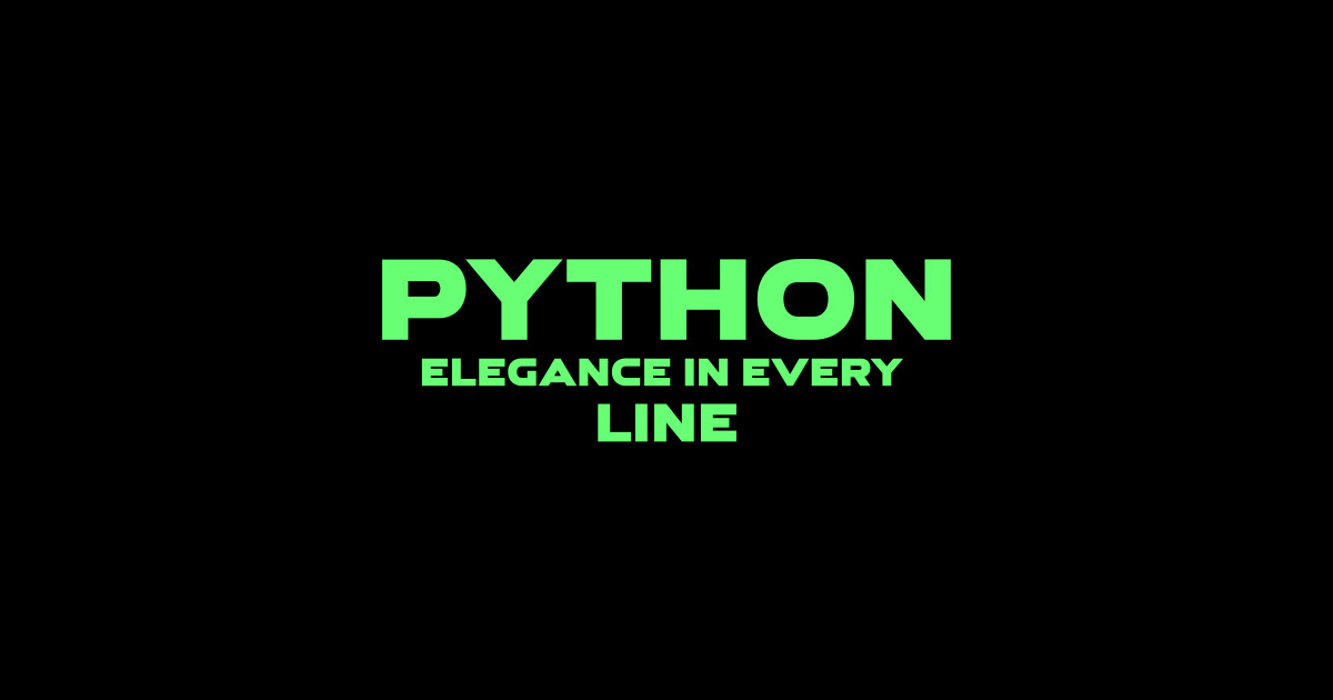 Python Elegance In Every Line Programming - Programming - Sticker | TeePublic