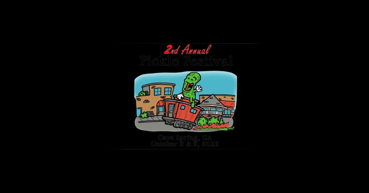 Cave Spring, GA Picklefest 2022 - Pickles - Sticker | TeePublic