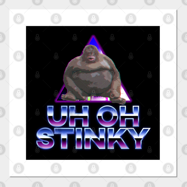Uh Oh Monkey Aesthetic - Uh Oh Stinky - Posters and Art Prints | TeePublic