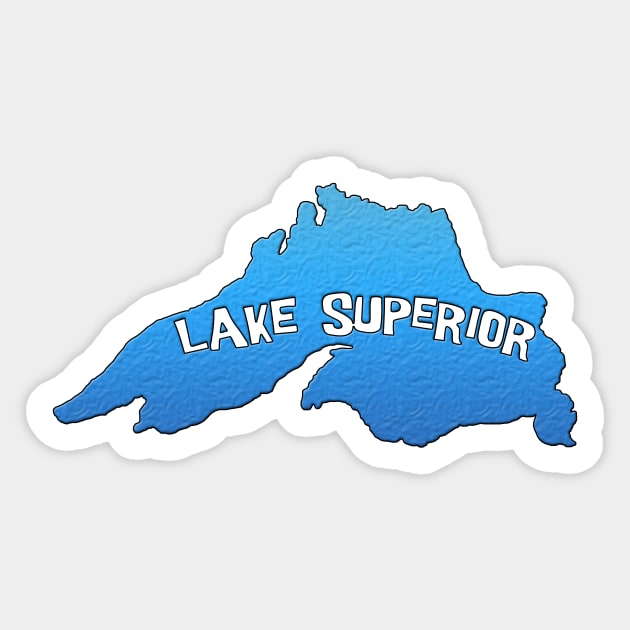 Lake Superior Outline - Lake Superior - Sticker | TeePublic