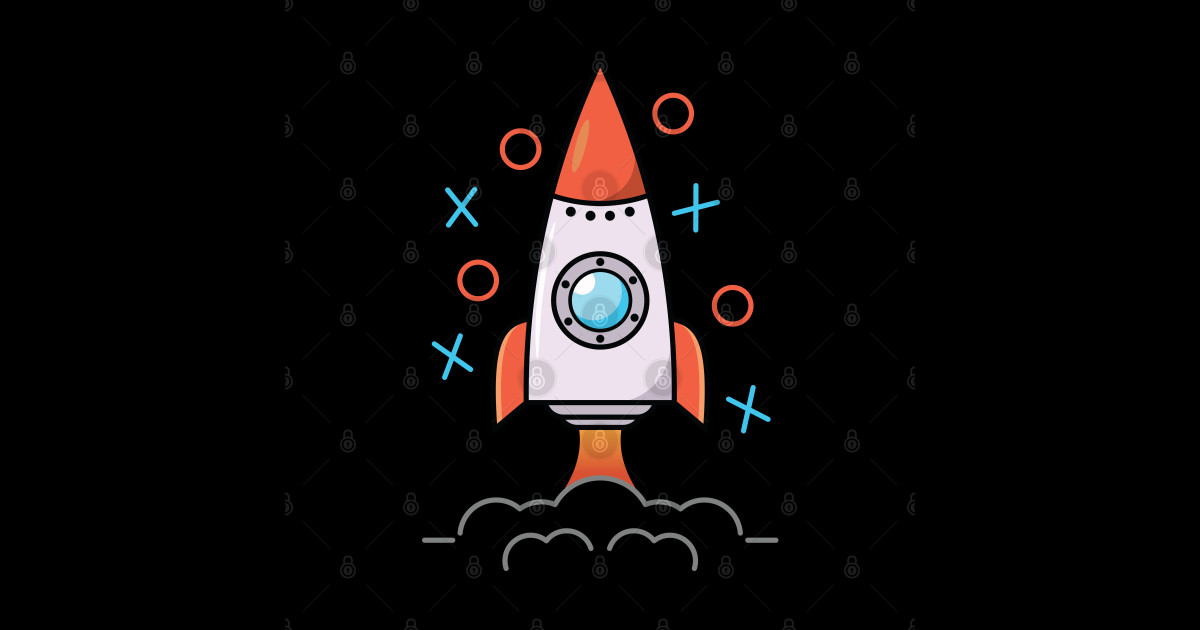 Cartoon Rocket - Rocketship - Sticker | TeePublic