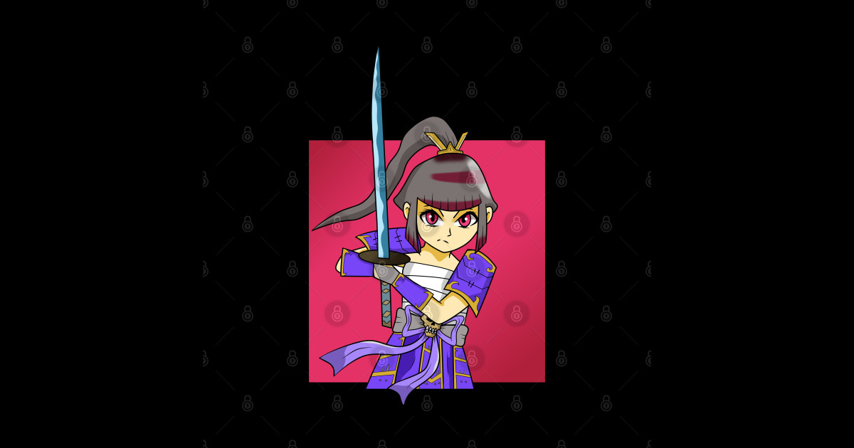 Samurai chibi - Chibi Style - Sticker | TeePublic