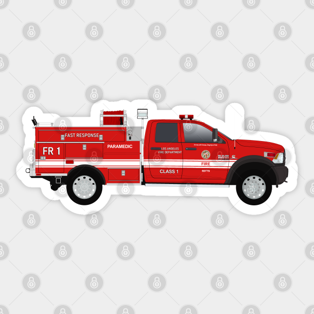 LAFD Fast Response Truck - Lafd - Sticker | TeePublic