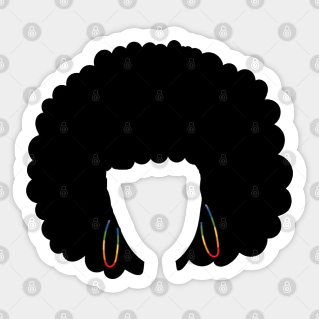 Pride Flag Afro - Lgbt - Sticker | TeePublic